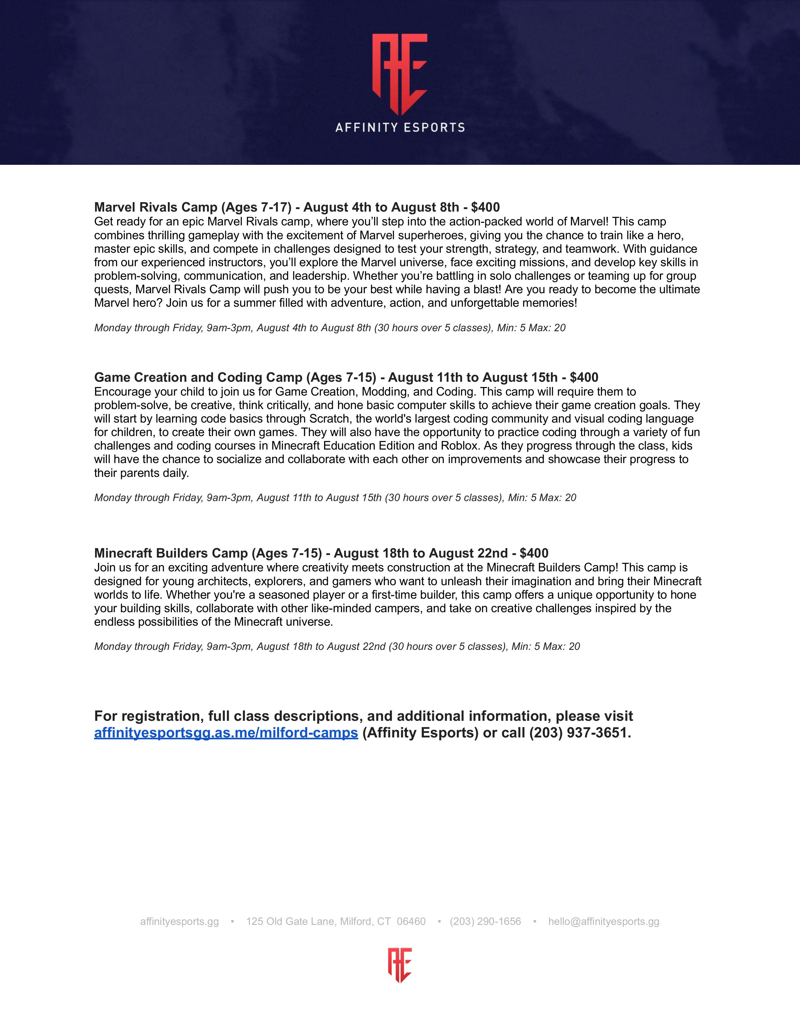 West Haven Parks & Recreation: Affinity Esports camp for Kids and Teens ...