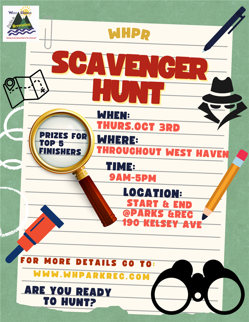 West Haven Parks & Recreation: City Wide Scavenger Hunt